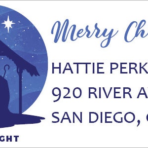 Nativity of Jesus Return Address Labels Christmas Christian Envelope ...