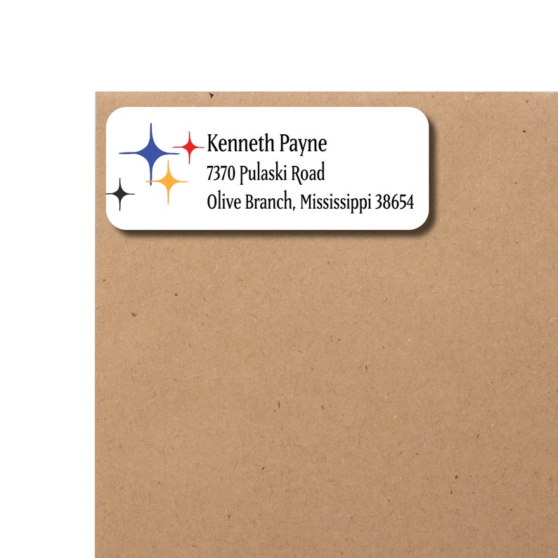 Mid Century Modern Return Address Stickers: Custom Envelope Labels - Etsy