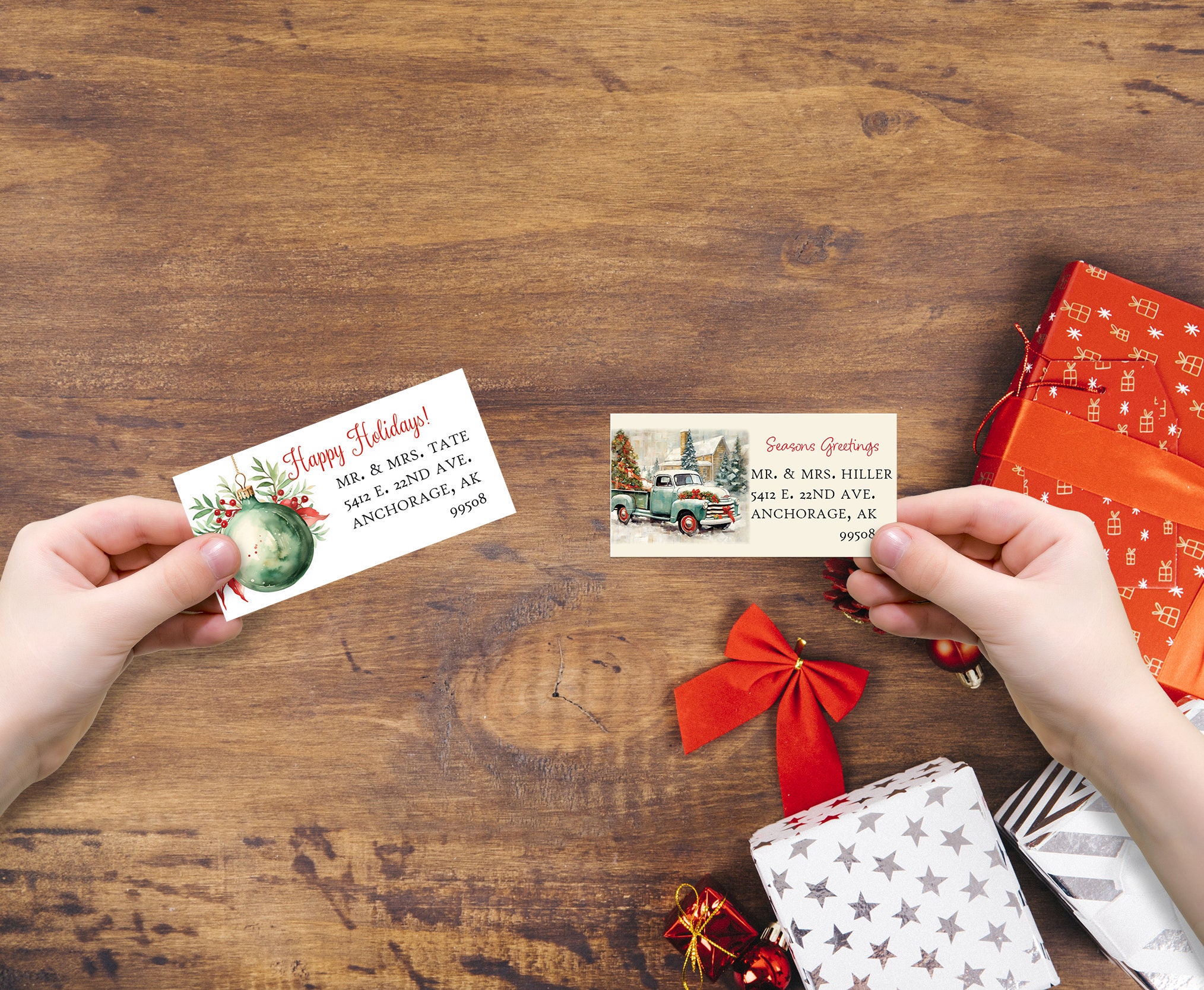 Christmas Scene Return Address Labels Envelope Stickers Holiday ...