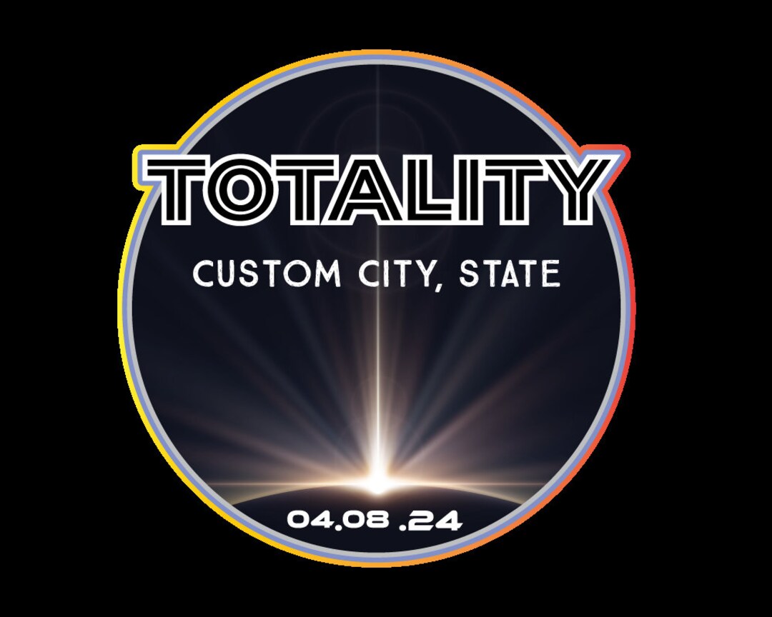 Solar Eclipse Sticker - Customize the City! - Etsy