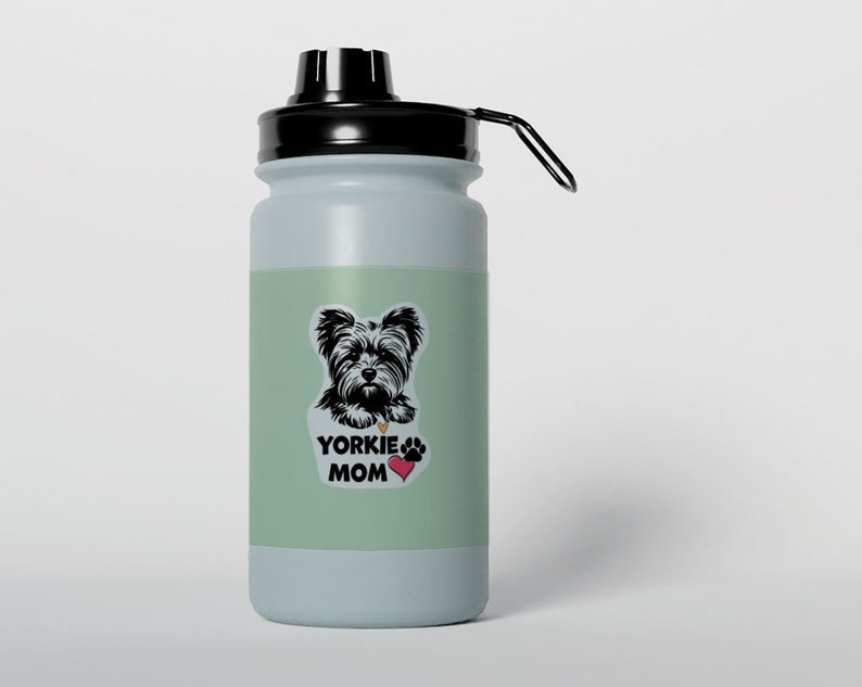 Yorkie Dog Mom Die Cut Vinyl Sticker for Car, Laptop for Dog Lover ...