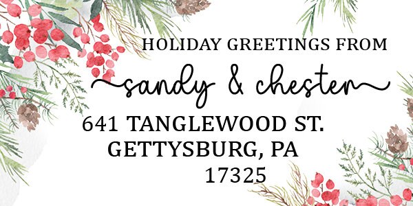 Christmas Scene Return Address Labels Envelope Stickers Holiday ...