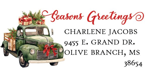 Christmas Scene Return Address Labels Envelope Stickers Holiday ...