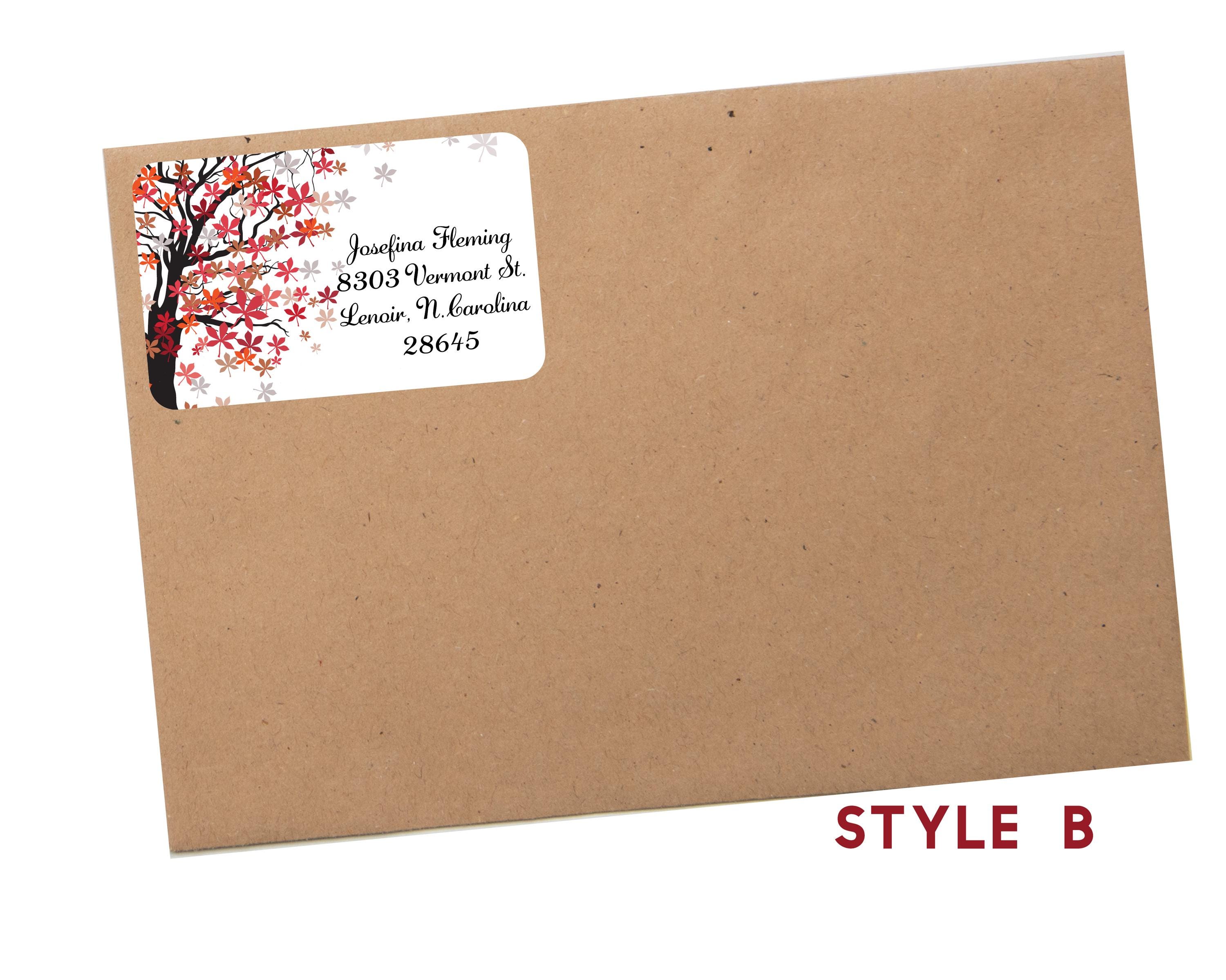 Autumn Fall Return Address Labels With Leaves, Pumpkins, Flowers - Etsy
