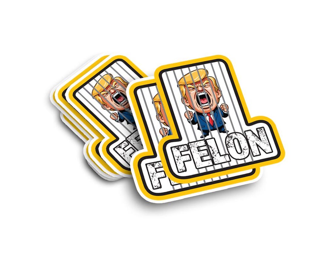 Anti-trump Felon Sticker Decal Vinyl for Water Bottle, Laptop, Car ...