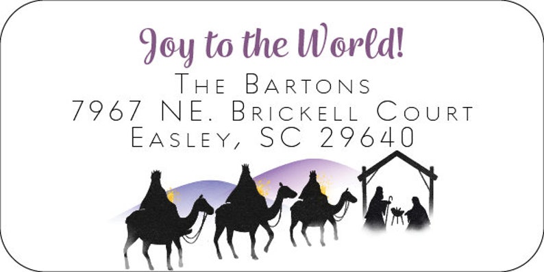 Nativity of Jesus Return Address Labels Christmas Christian Envelope ...