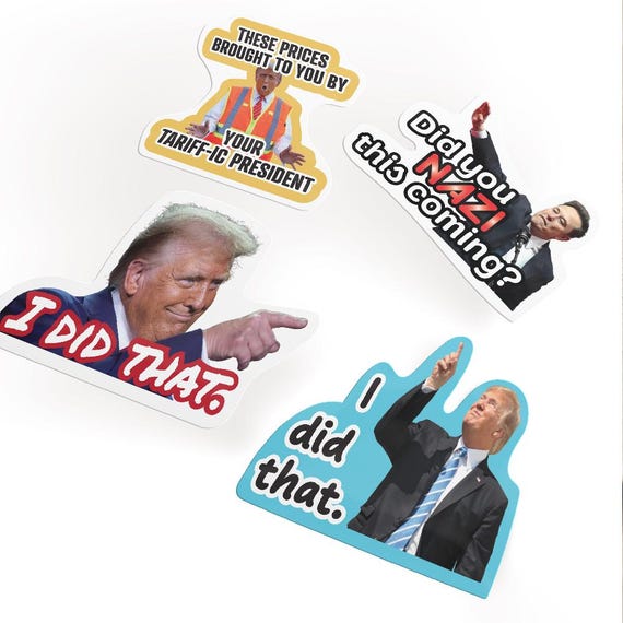 Anti Trump Sticker 10-Pack Pro Trump Mini Stickers - 3 Inch Red Vinyl ...