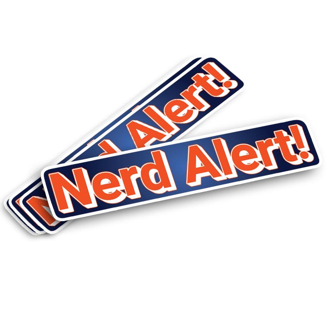 NERD ALERT! Sticker for Laptop, Car, Notebooks, Vinyl, Die Cut - Etsy