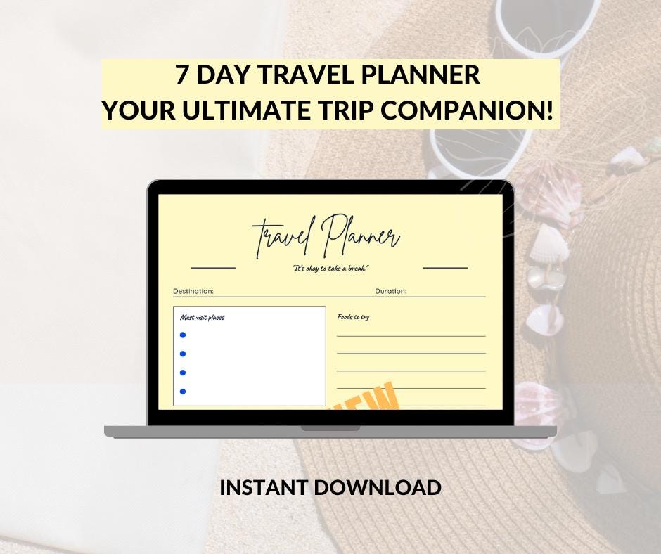 Journey Journal: Plan Your 7-day Adventure. Plan, Budget, and Make ...