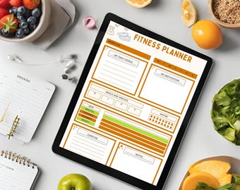 Fitness Planner Goal Setting Agenda daily Exercise Log Wellness ...