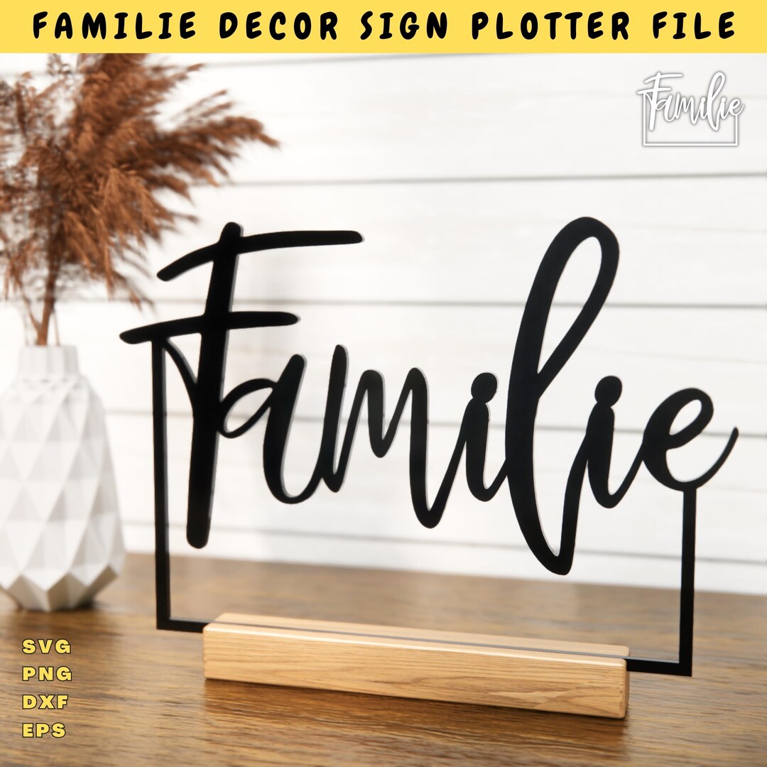 Familie SVG Plotter File, Family Welcome Sign SVG, Home Sign SVG ...
