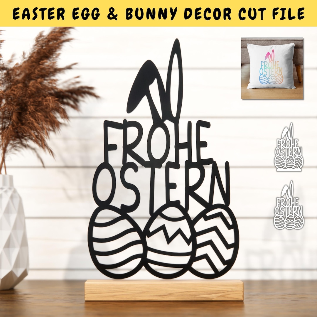 Frohe Ostern Plotter Datei, Easter Egg SVG, Easter Bunny Cut File ...