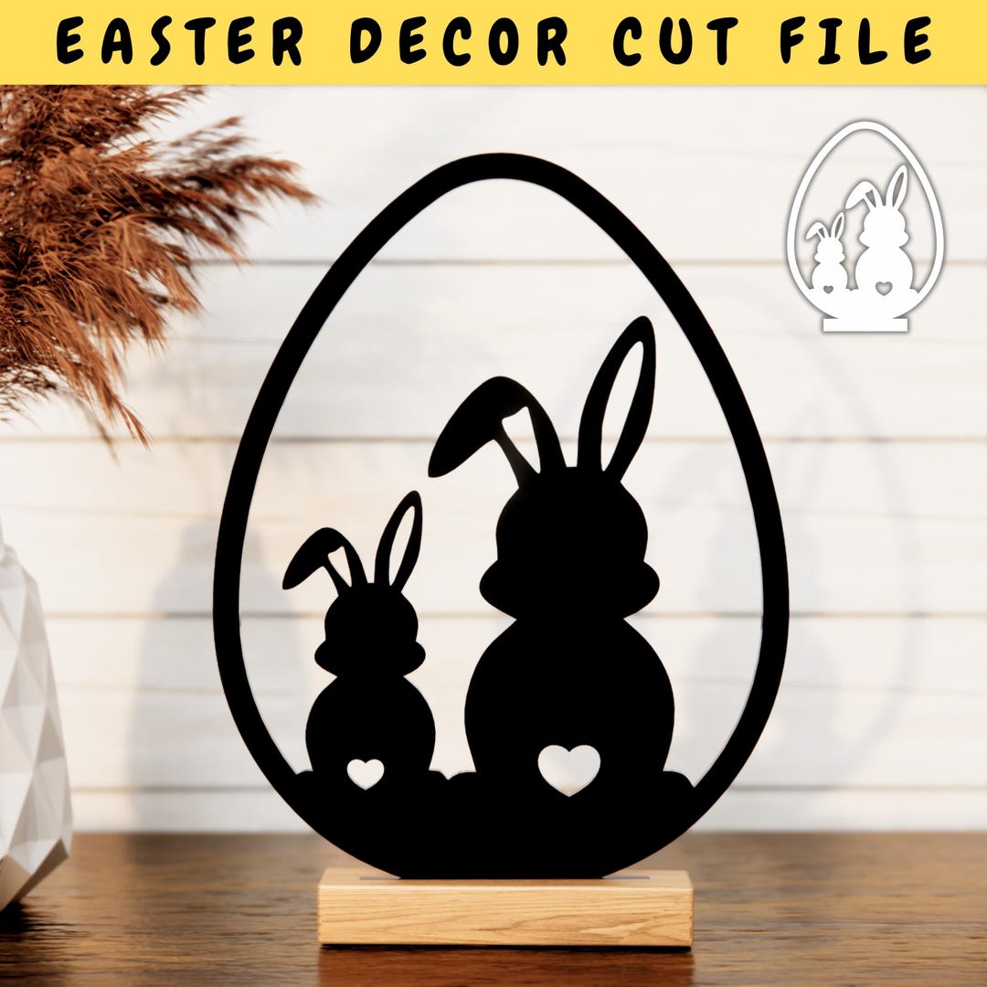 Easter Laser Cut Files Bunny SVG, Easter Egg Cut File, Osternhase SVG ...