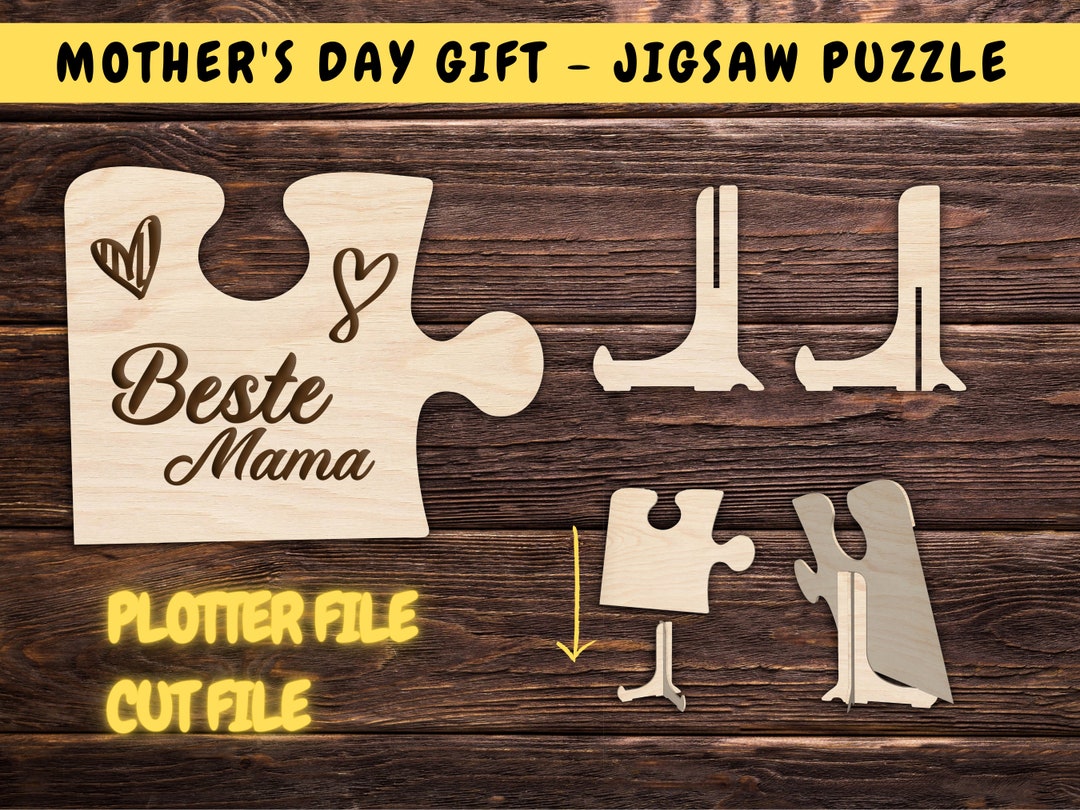 Mother's Day Jigsaw Puzzle SVG Mother's Day Plotterdatei File Mom Cut ...