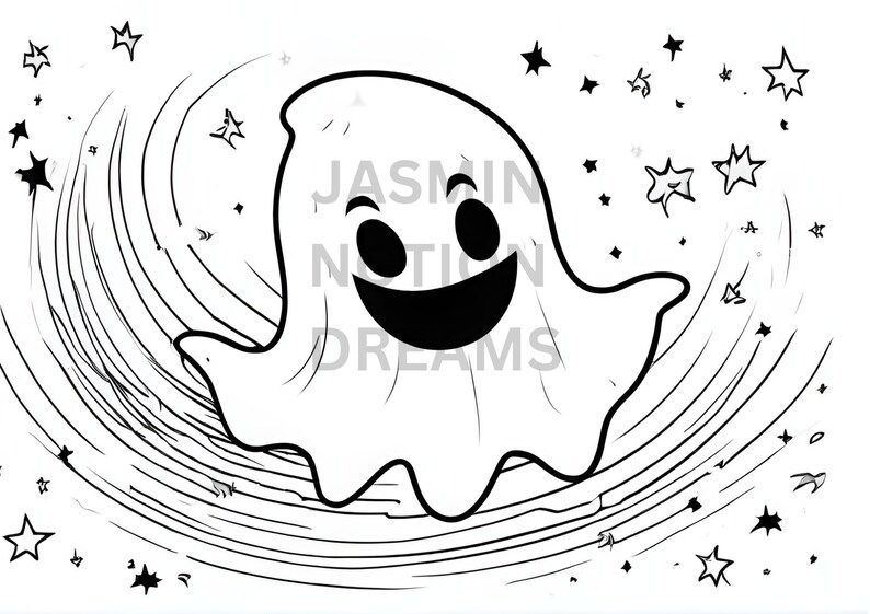 12 Cute Ghost Coloring Pages Cute Ghost Reading Page Printable Coloring ...