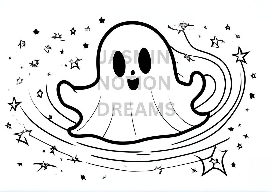 12 Cute Ghost Coloring Pages Cute Ghost Reading Page Printable Coloring ...