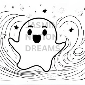 12 Cute Ghost Coloring Pages Cute Ghost Reading Page Printable Coloring ...