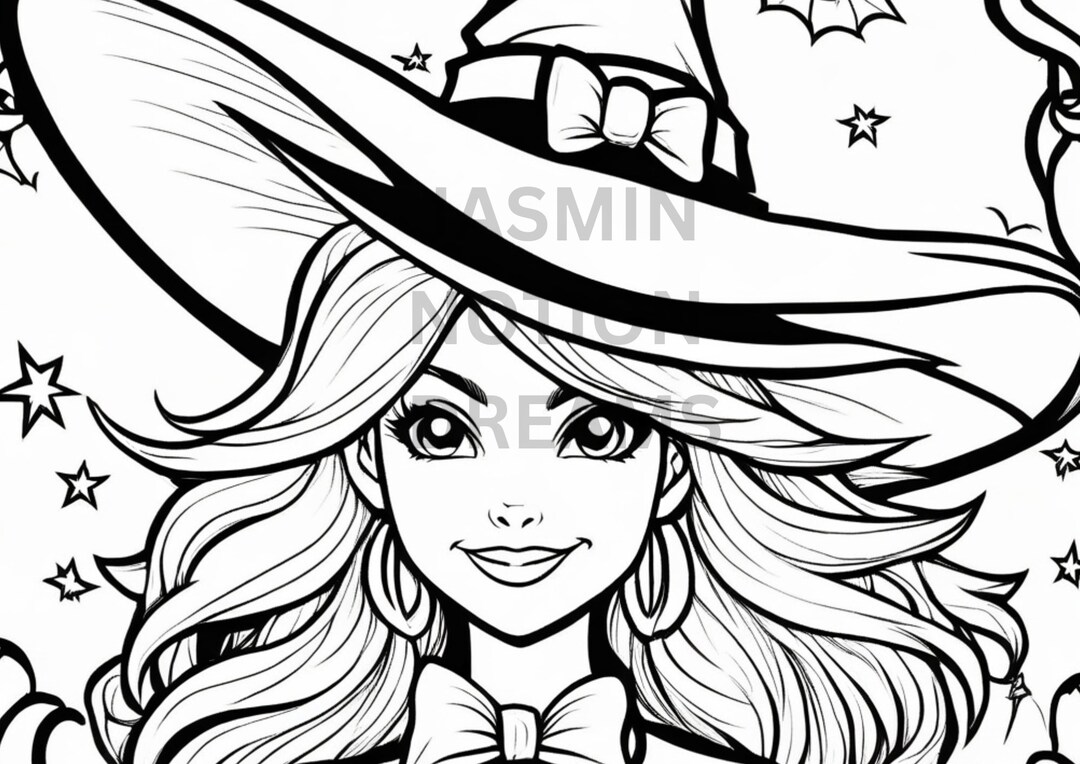 12 Cute Witch Coloring Pages Cute Witch Coloring Page Printable ...