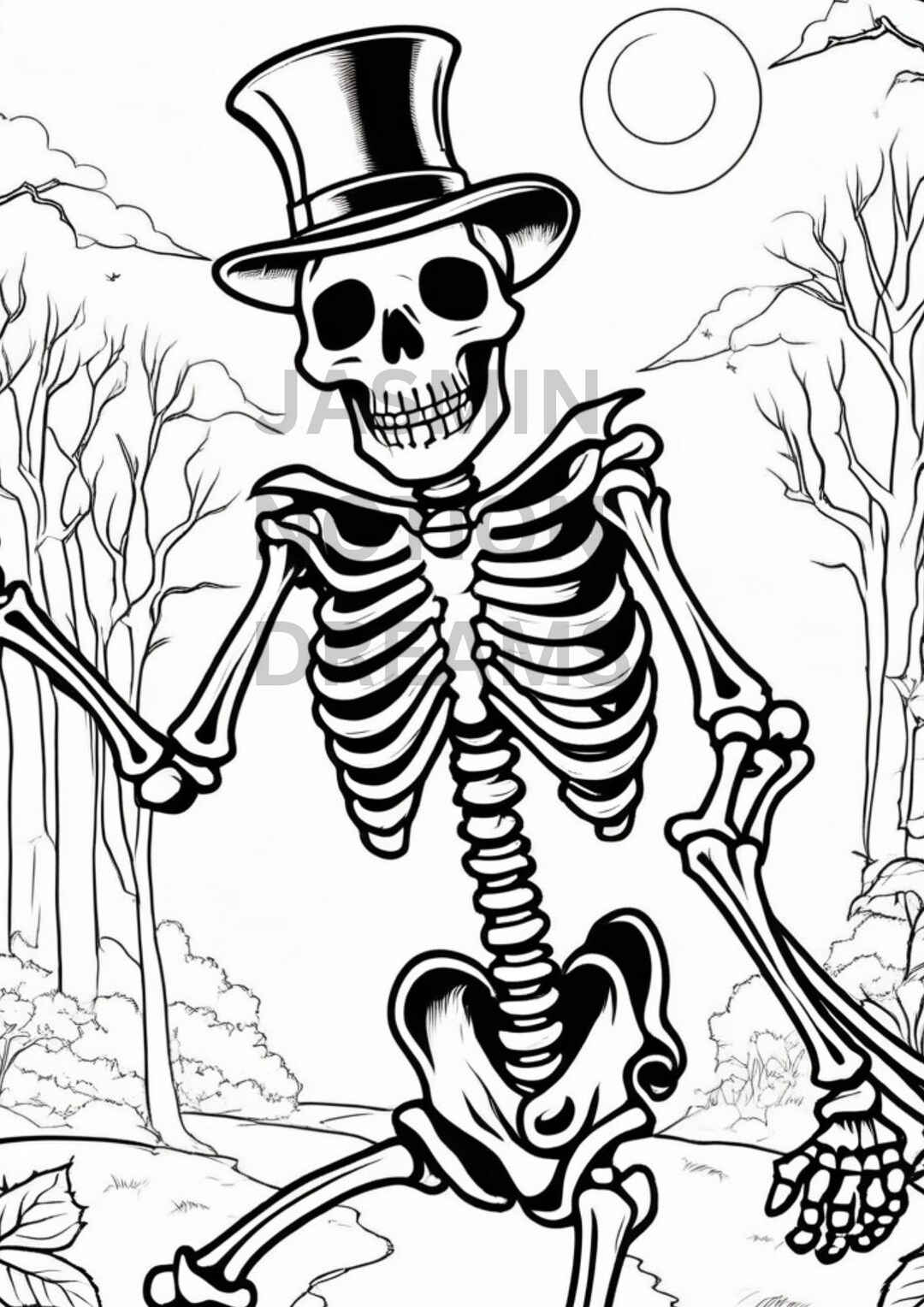 12 Dancing Skeleton Coloring Pages Dancing Skeleton Coloring Page ...