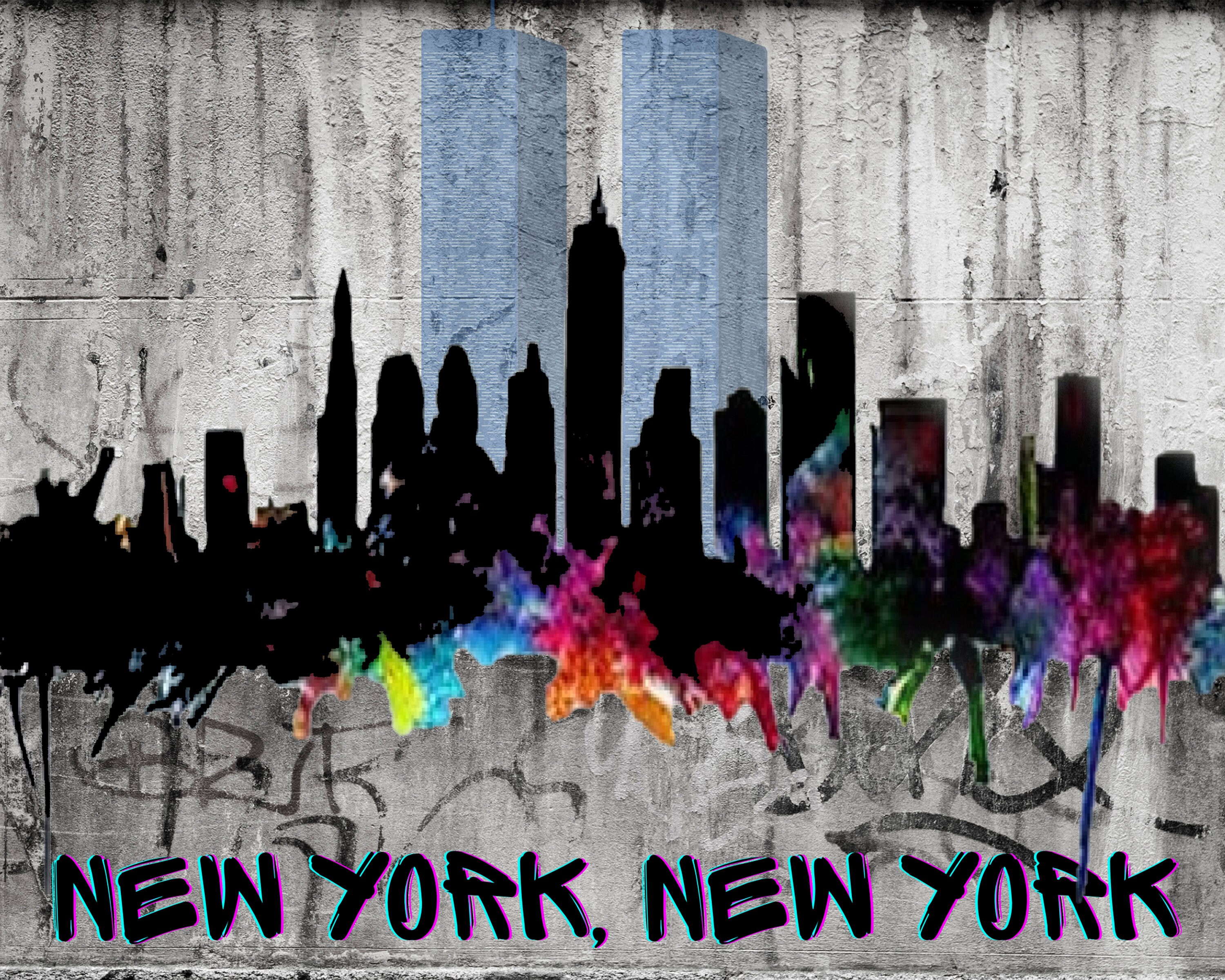 City Skyline Graffiti