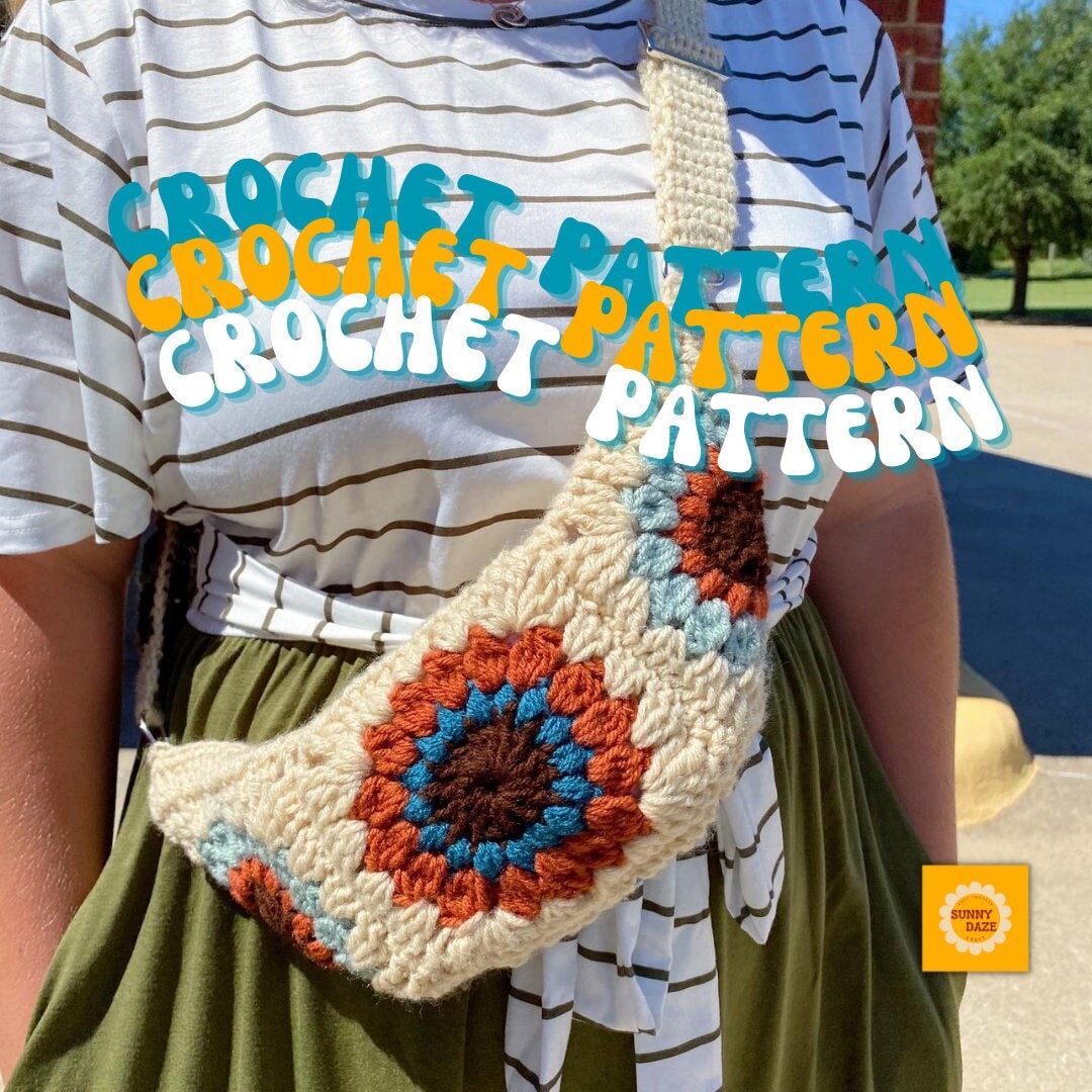 Sunny Daze Crossbody Crochet PATTERN PDF | Sunflower Crossbody, Bum Bag ...