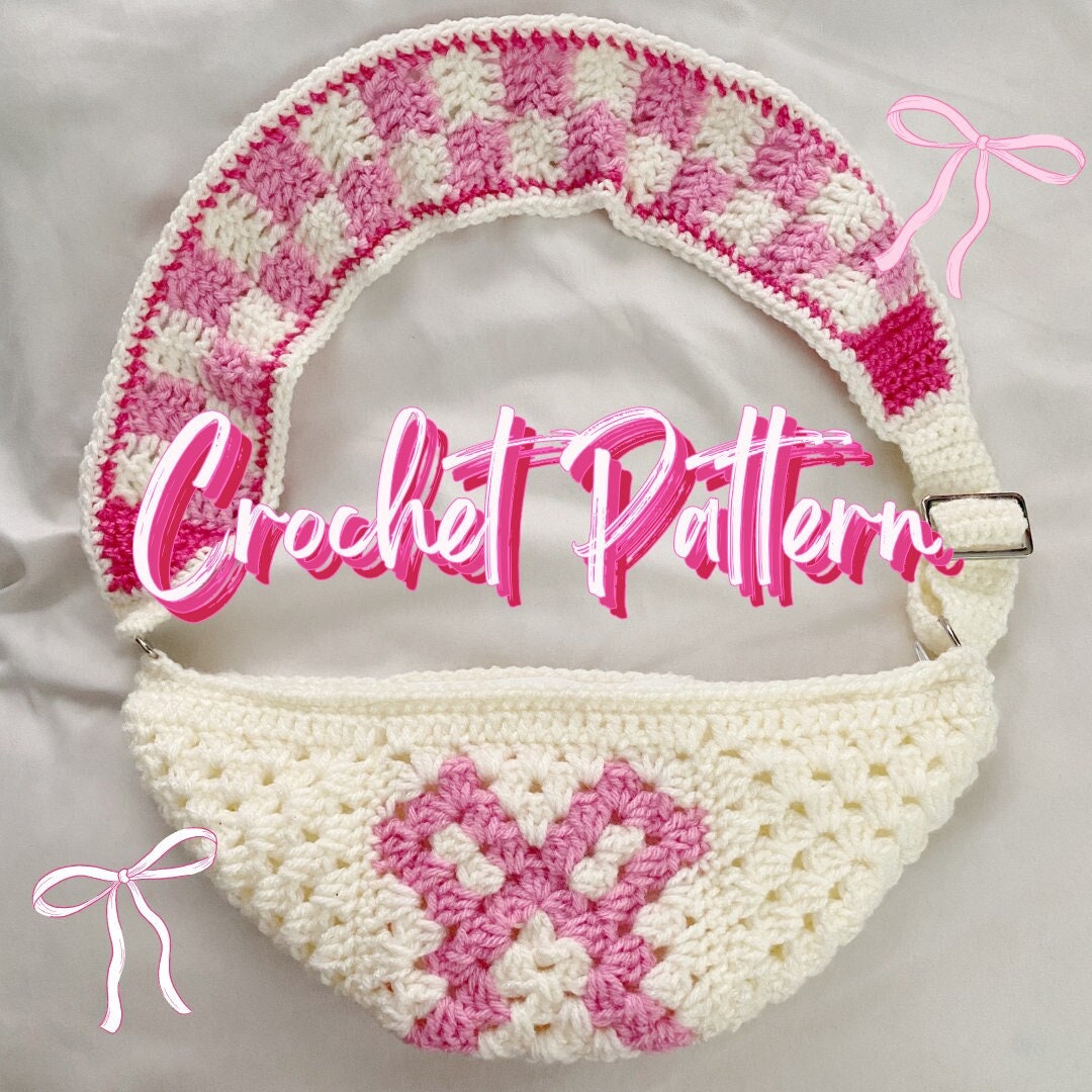 Ribbon Crossbody Crochet PATTERN PDF | Bow Bum Bag, Fanny Pack - Etsy