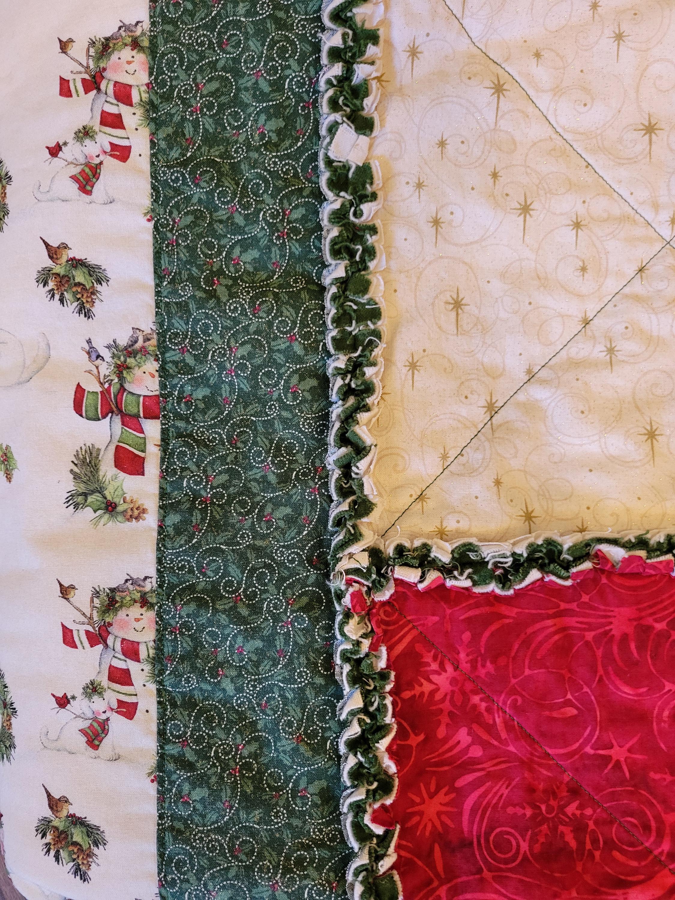 Country Christmas Rag Quilt - Etsy