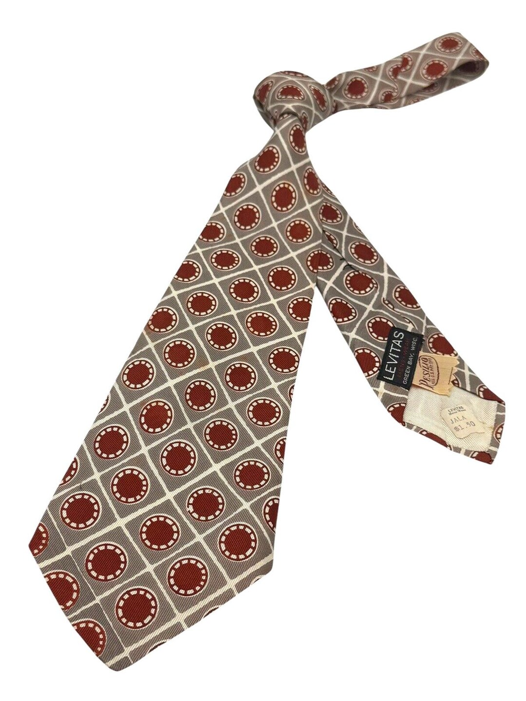 RESILIO Vintage Neck Ties 1940s ART DECO Necktie Wide Swing Rockabilly ...