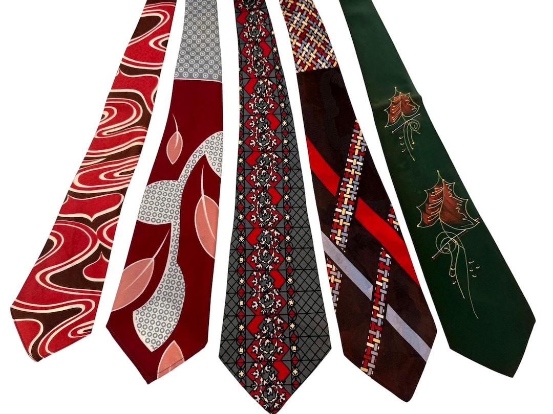 5X 1940s Vintage Neck Ties Lot 1930s Neckties Swing Hand Painted ...