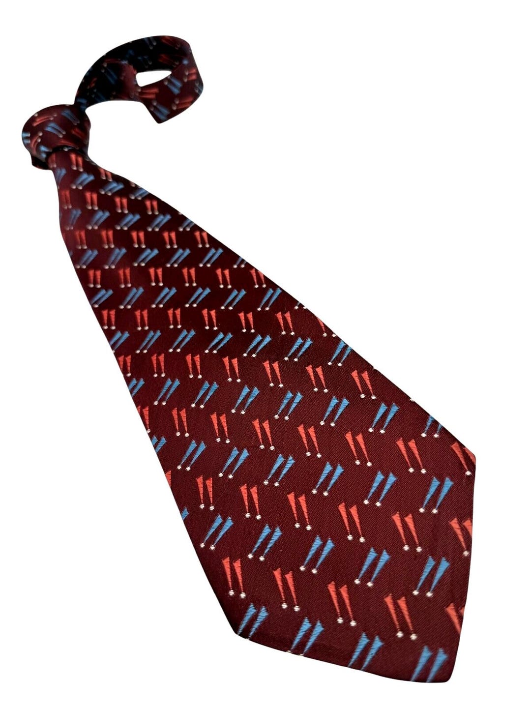 Vintage 1930s Tie Men's Neck Ties Swing Neckties 1940s RED Silk BROCADE ...