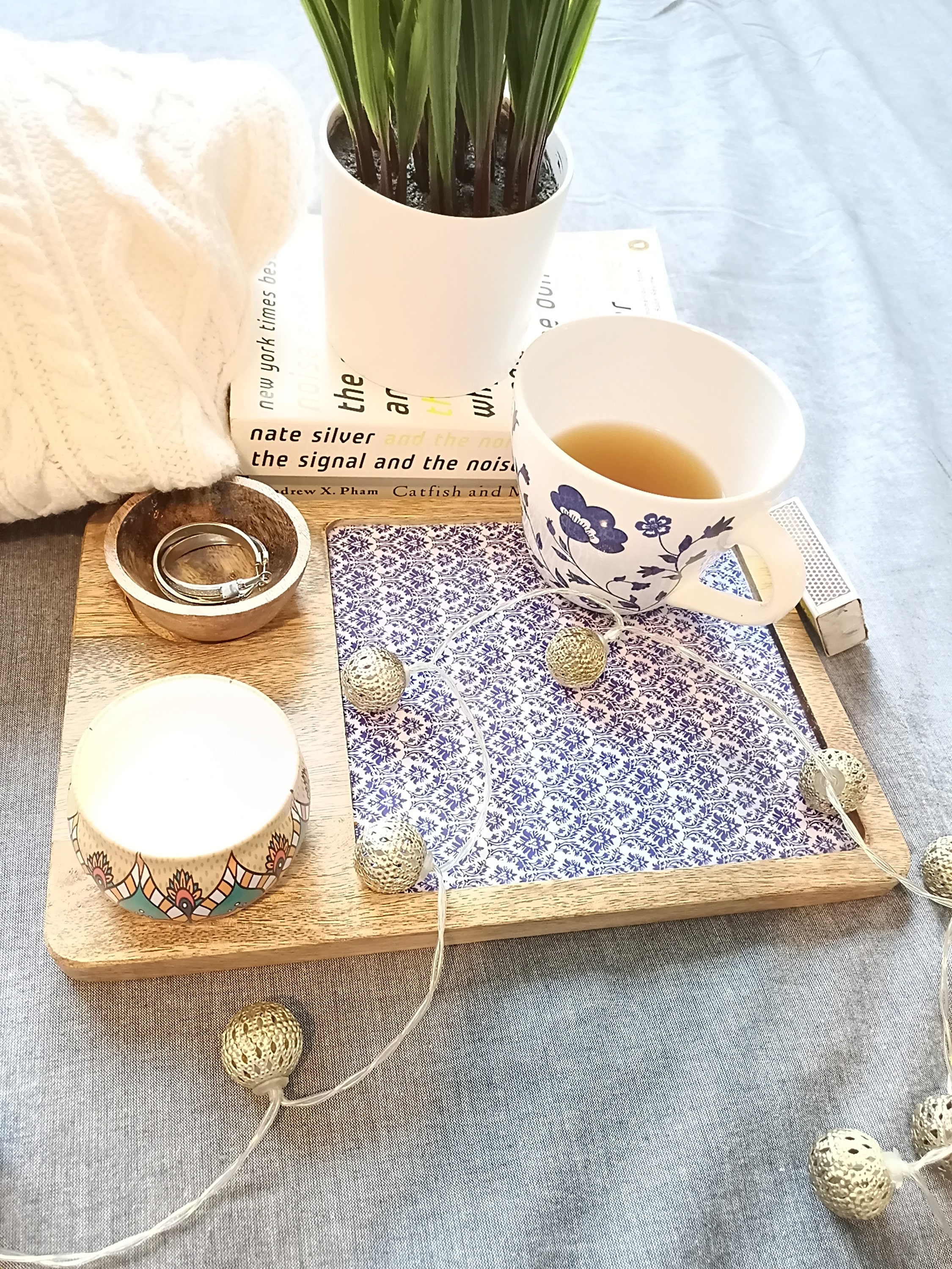 Appetizer Tray With Bowls , Mango Wood and Enamel - Vanity , Kitchen ...