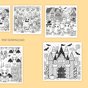 Spooky Cute 2!! Adorable Creepy Creatures Halloween Coloring Pages 9 ...
