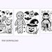 Spooky Cute: Adorable Creepy Creatures Halloween Coloring Pages 5 Pages ...
