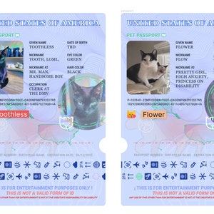 Custom Pet Passport Digital Copy Digital File - Etsy