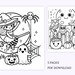 Spooky Cute: Adorable Creepy Creatures Halloween Coloring Pages 5 Pages ...