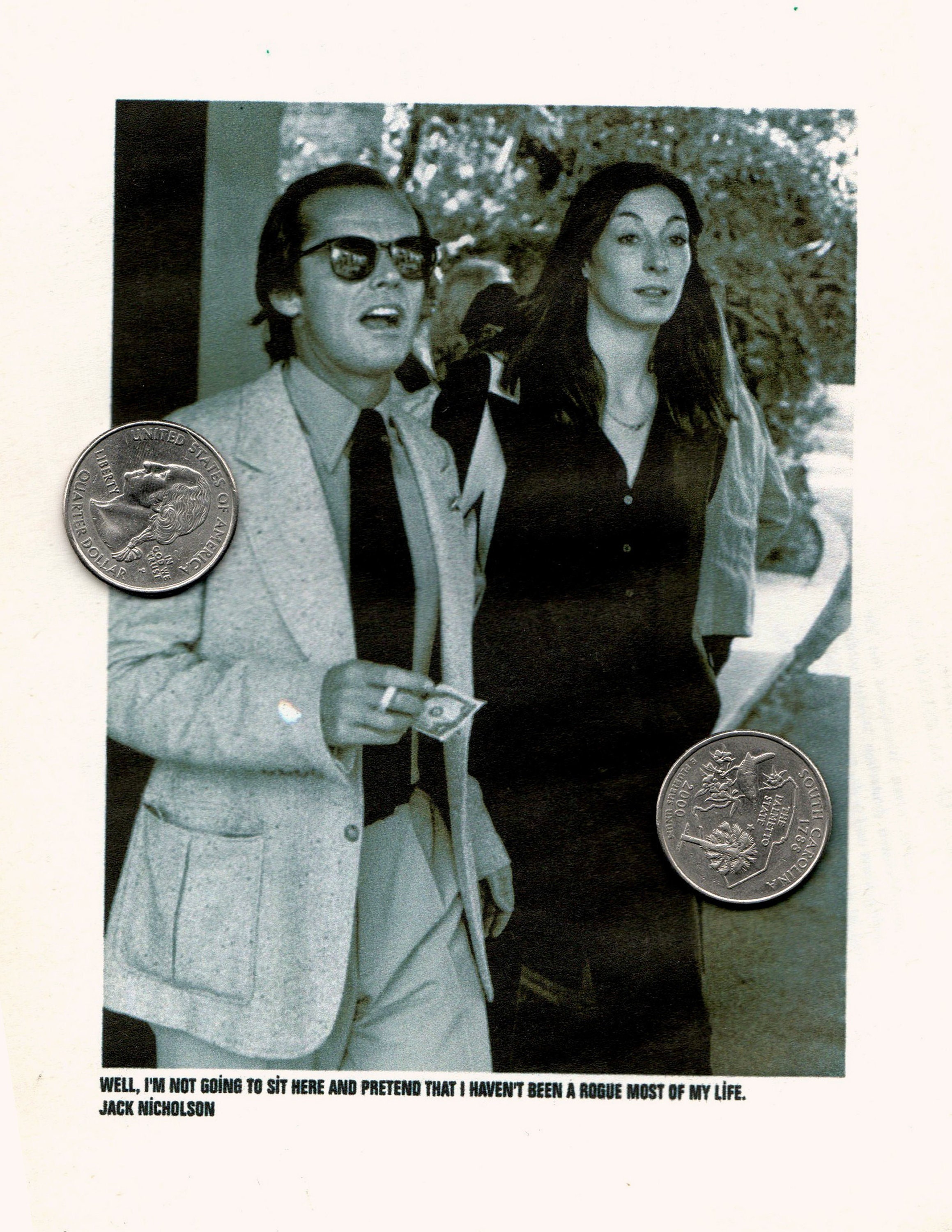 Jack Nicholson and Anjelica Huston, 1977 - Etsy