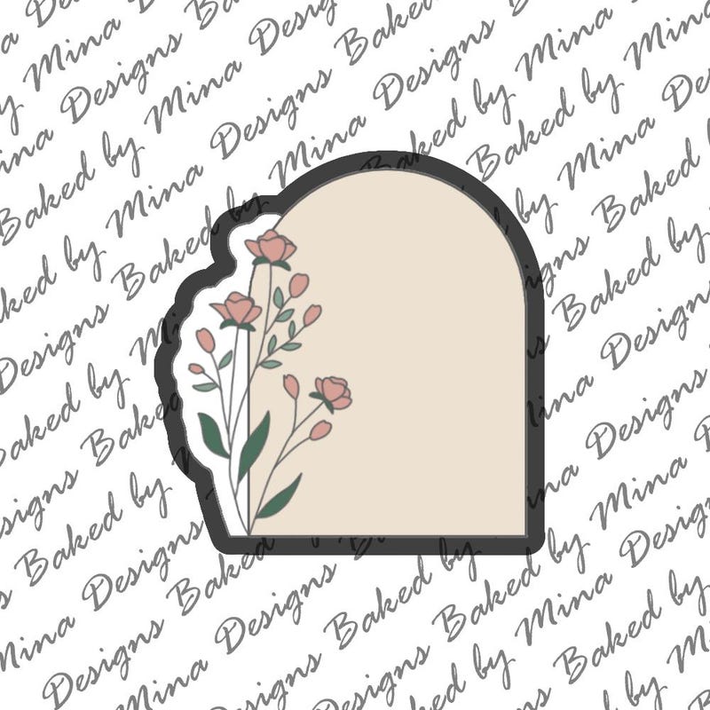Floral Plaque Cookie Cutter - Etsy