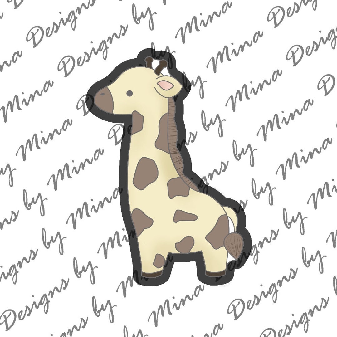 Cute Giraffe Cookie Cutter STL File Digital Download Digital File - Etsy