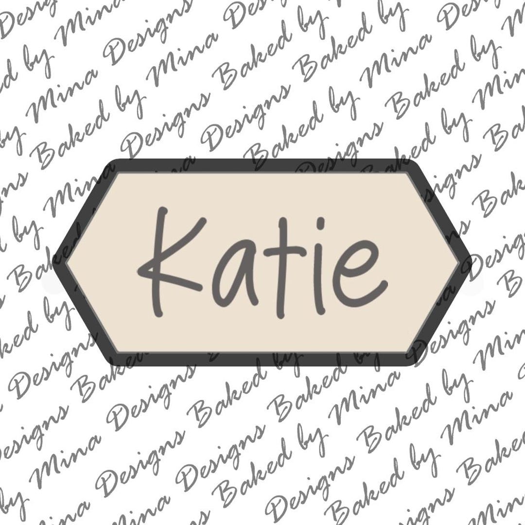 Plaque Katie Cookie Cutter STL File | Digital Download | Digital File ...
