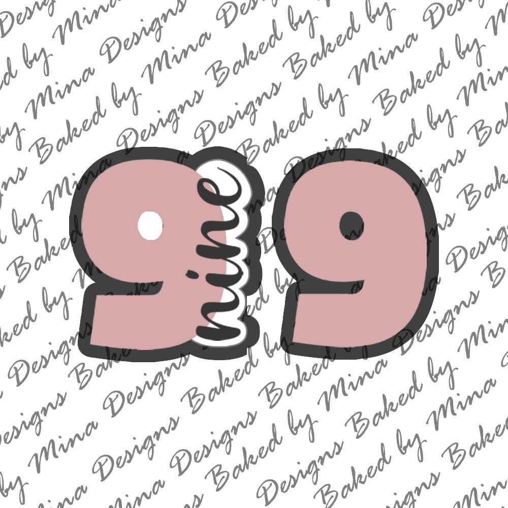 Number 9 Cookie Cutter STL File | Digital Download | Digital File | 2 ...