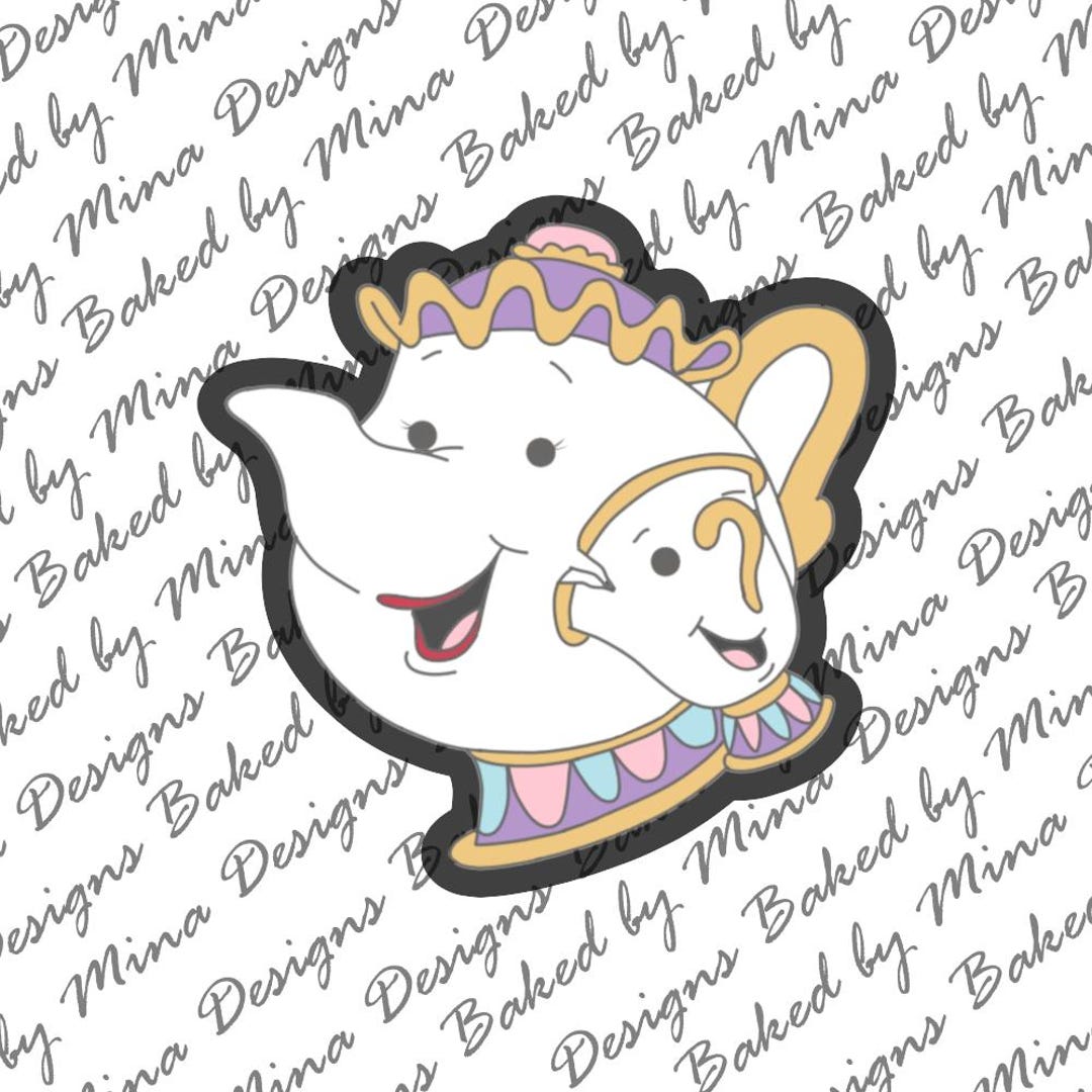 Teapot and Teacup Cookie Cutter STL File | Digital Download | Digital ...