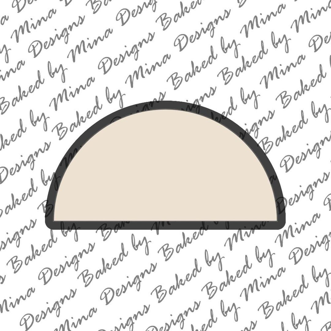 Half Circle Cookie Cutter STL File | Digital Download | Digital File ...