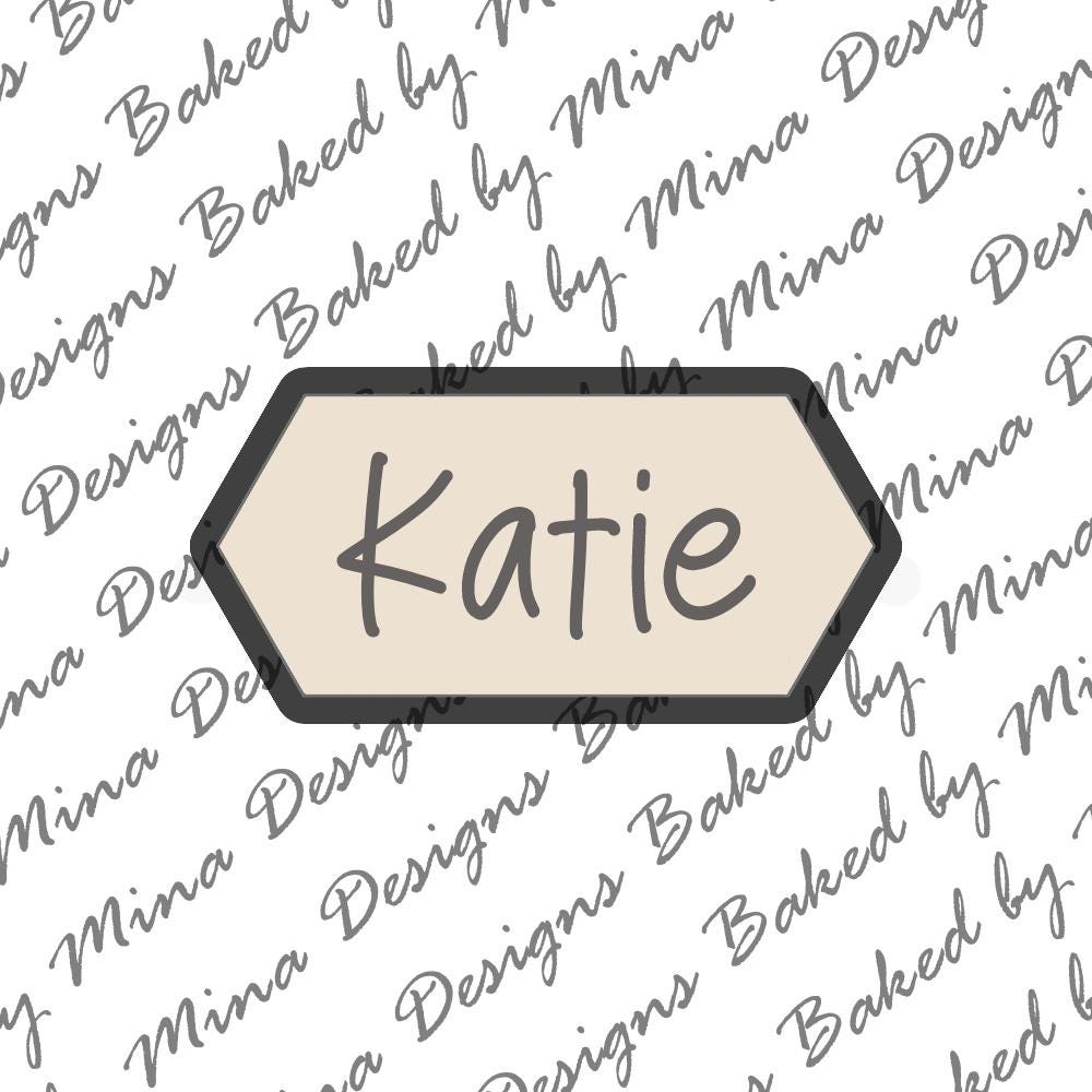 Plaque Katie Cookie Cutter STL File Digital Download Digital File - Etsy