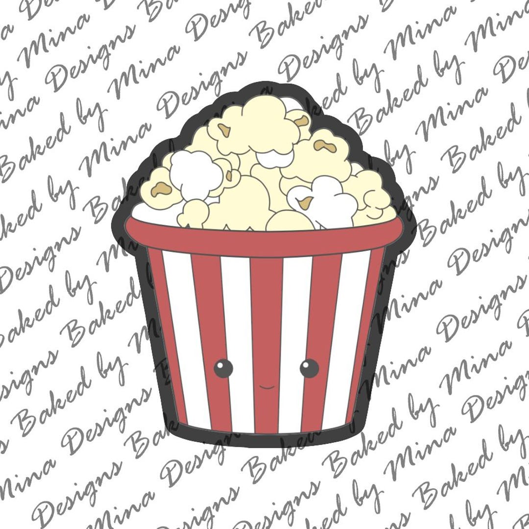 Popcorn Bucket Cookie Cutter STL File | Digital Download | Digital File ...