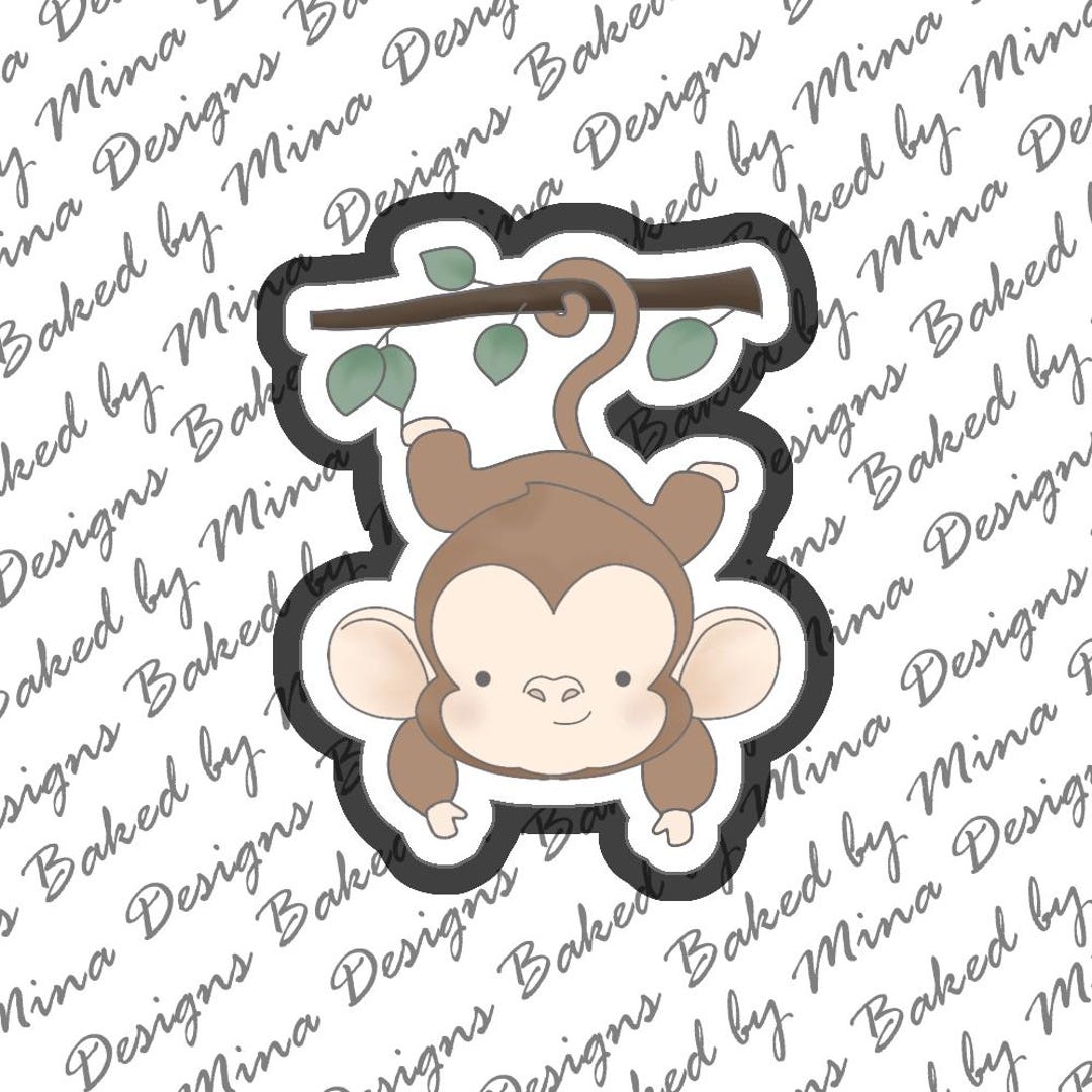 Monkey Hanging by Tail Cookie Cutter STL File | Digital Download ...