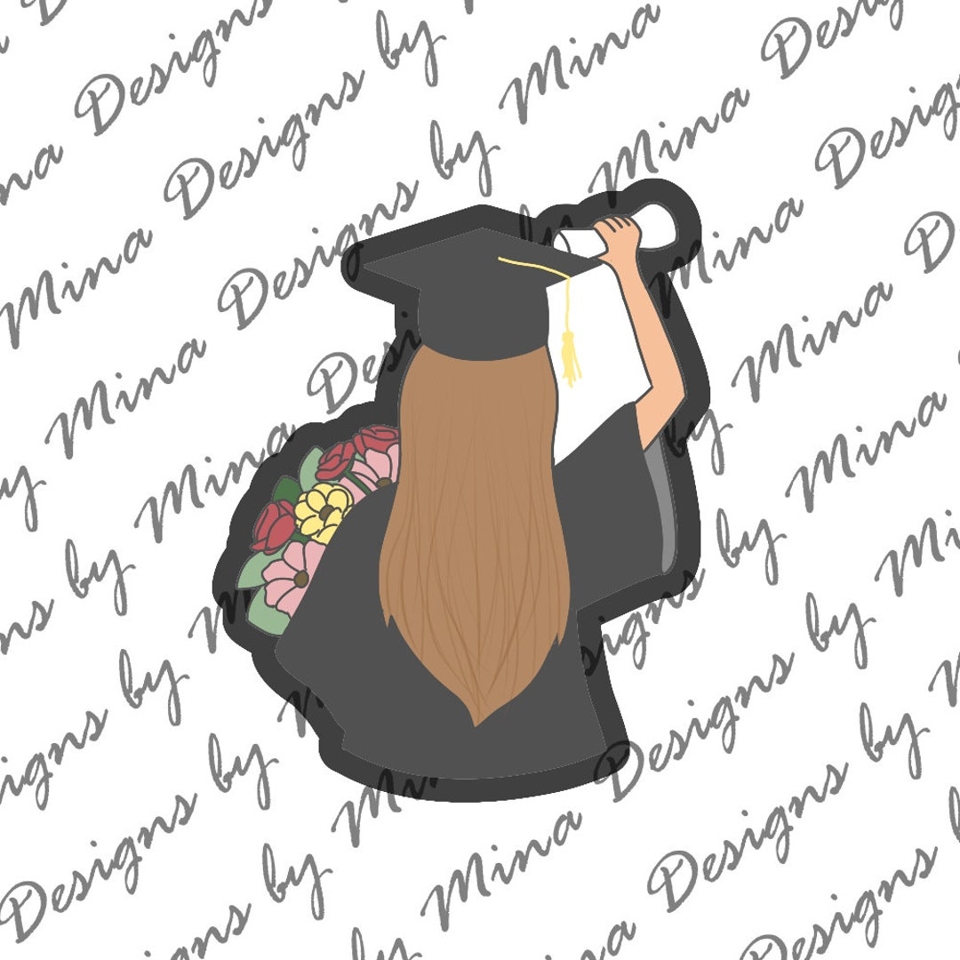 Graduation Girl Cookie Cutter STL File | Digital Download | Digital ...
