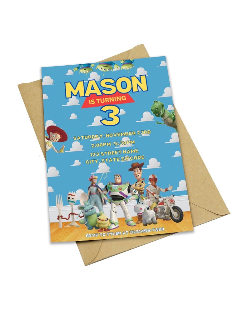 Toy Story Birthday Invitation, Toy Story Invitation, Toystory ...