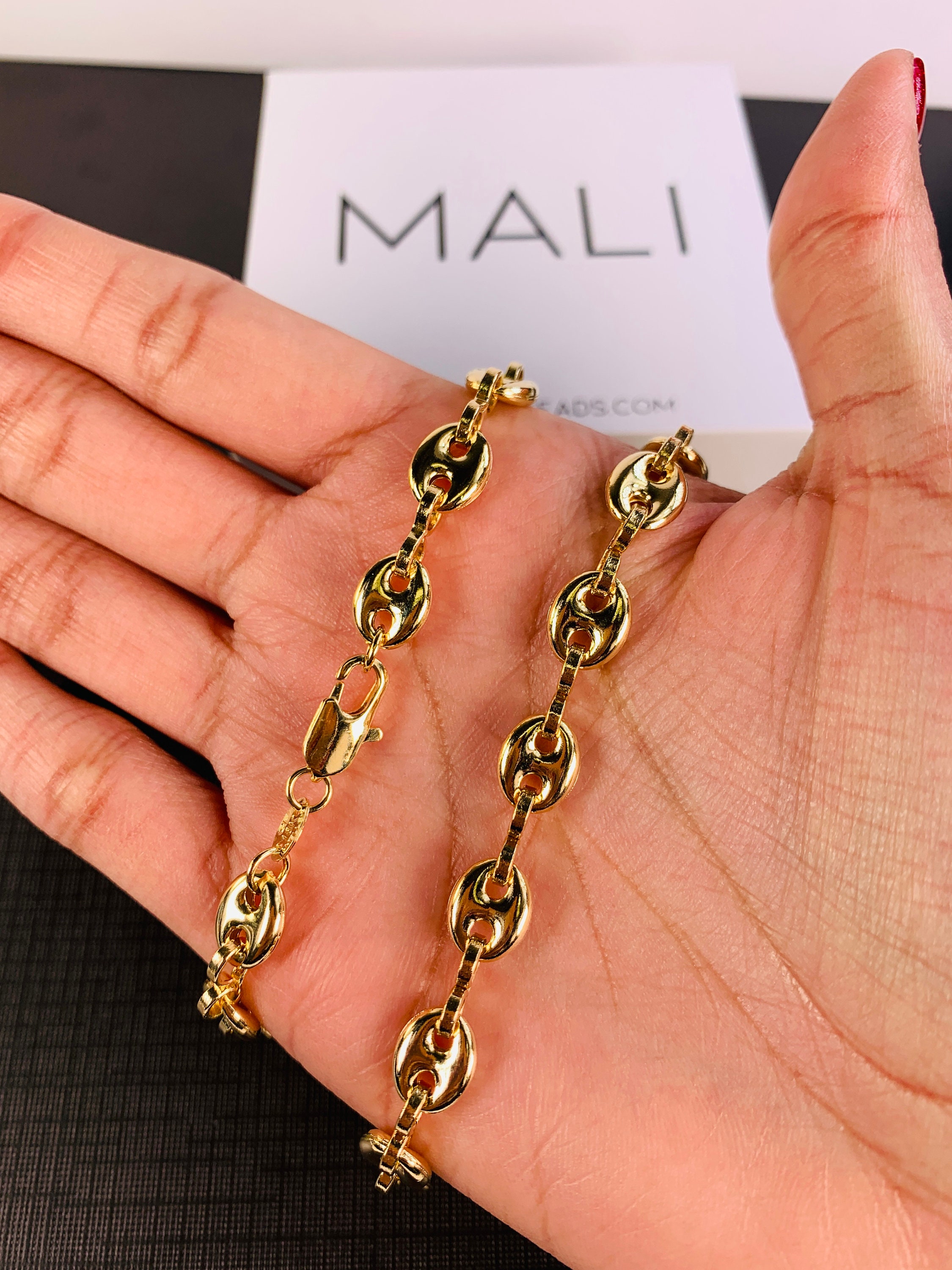 18K Mariner Puff Chain Thick Gold Mens Chain Mens Necklace - Etsy