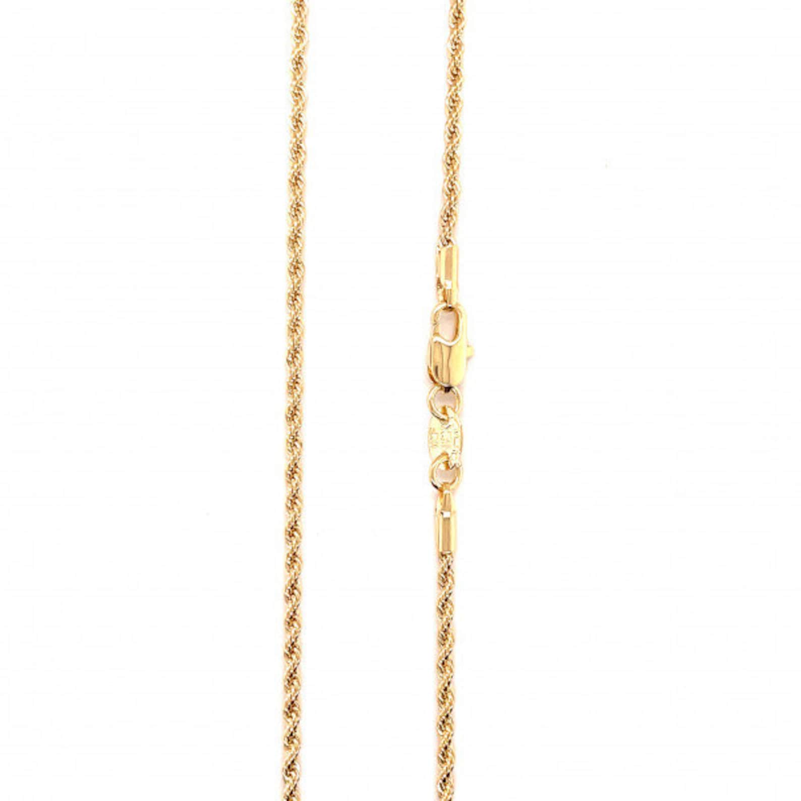 Simple Gold Mens Cross Necklace 2mm Rope Chain Layering - Etsy