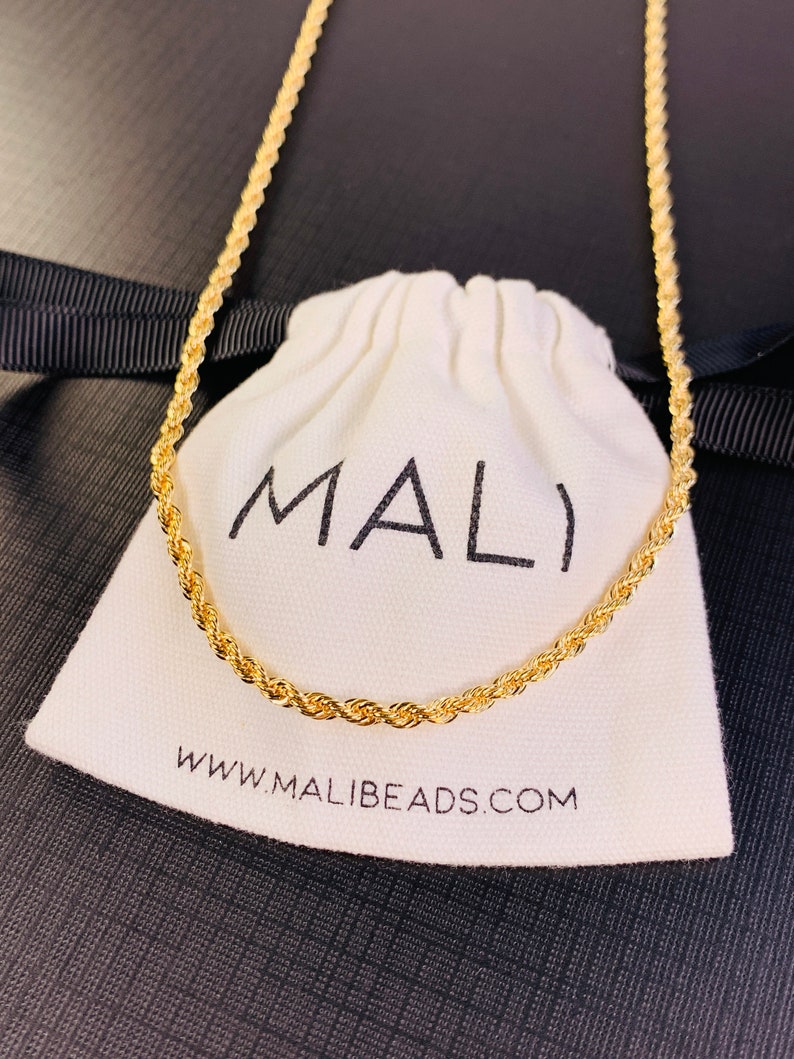 18K Thick Gold Mens Rope Chain Waterproof Chain Ready to - Etsy